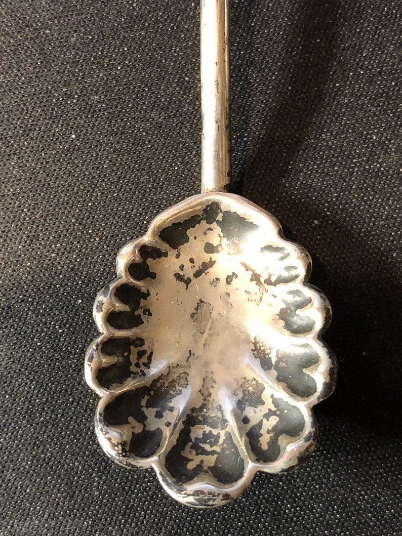Straw (top and Stem) Leaf Shaped (bowl) on Sterling Silver Souvenir ...