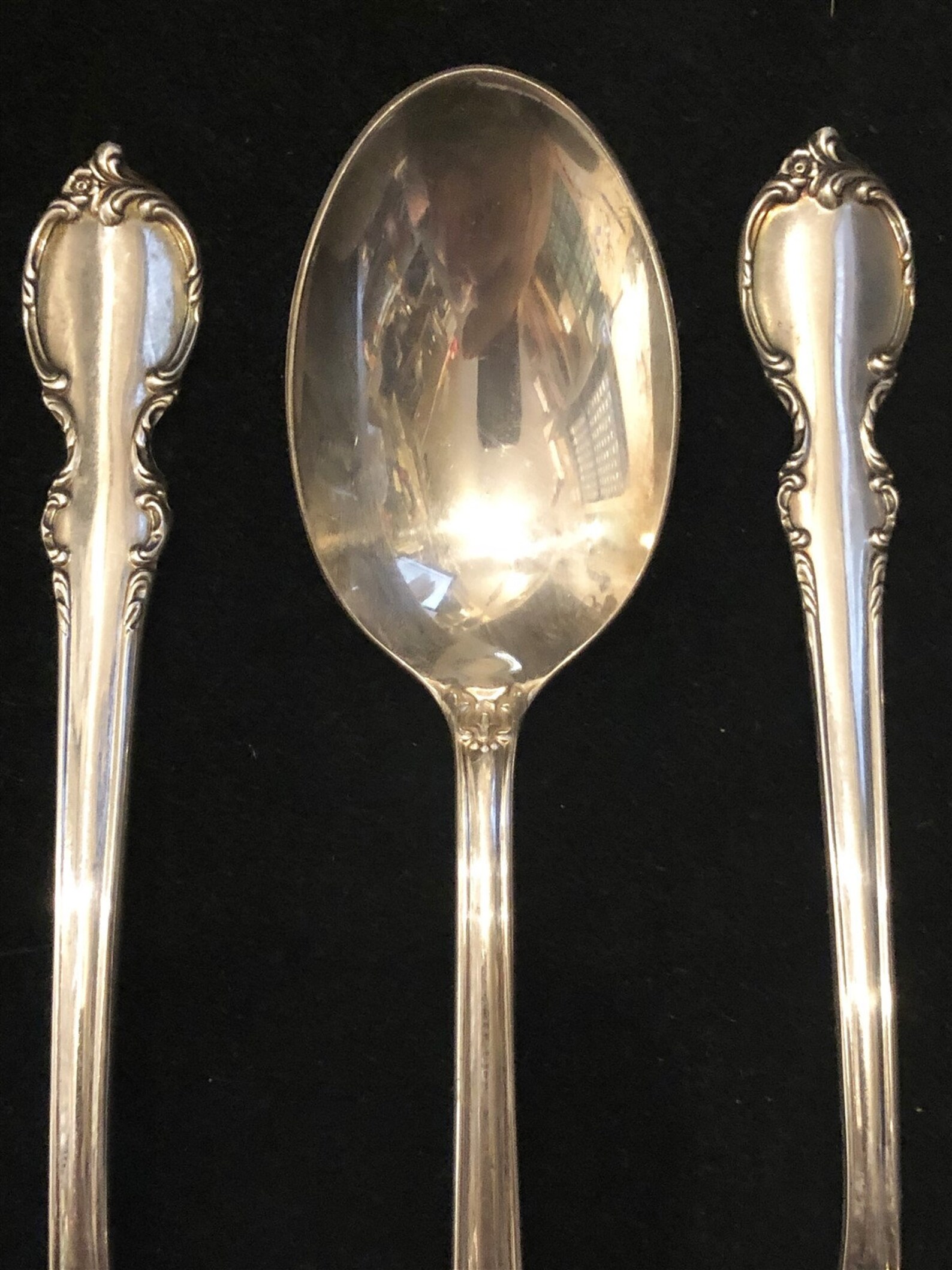 6 Reflection pattern Silver Plated Spoons by Rogers Bros - Etsy