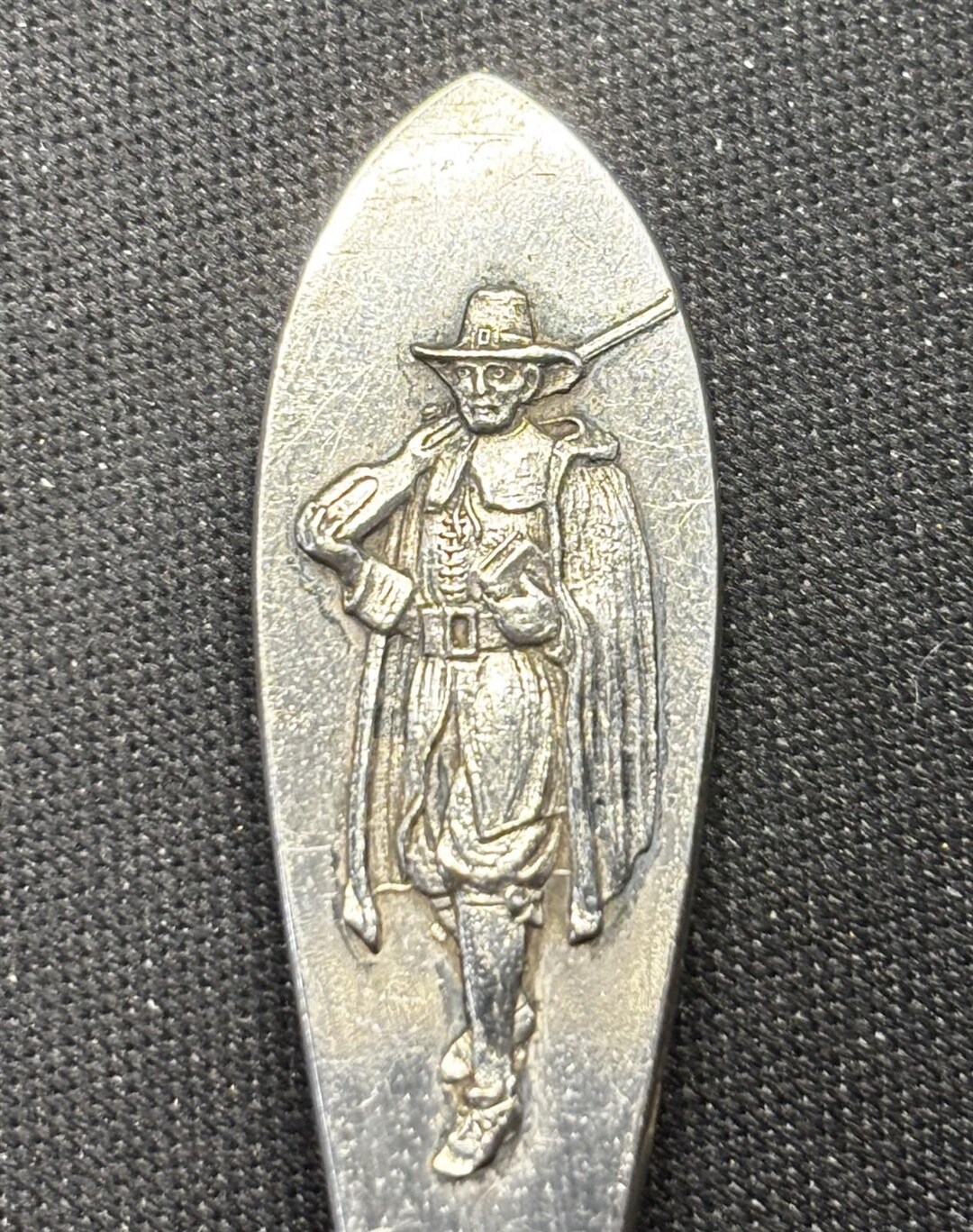 Pilgrim (top) Old North Church (bowl) Massachusetts on Souvenir Spoon ...