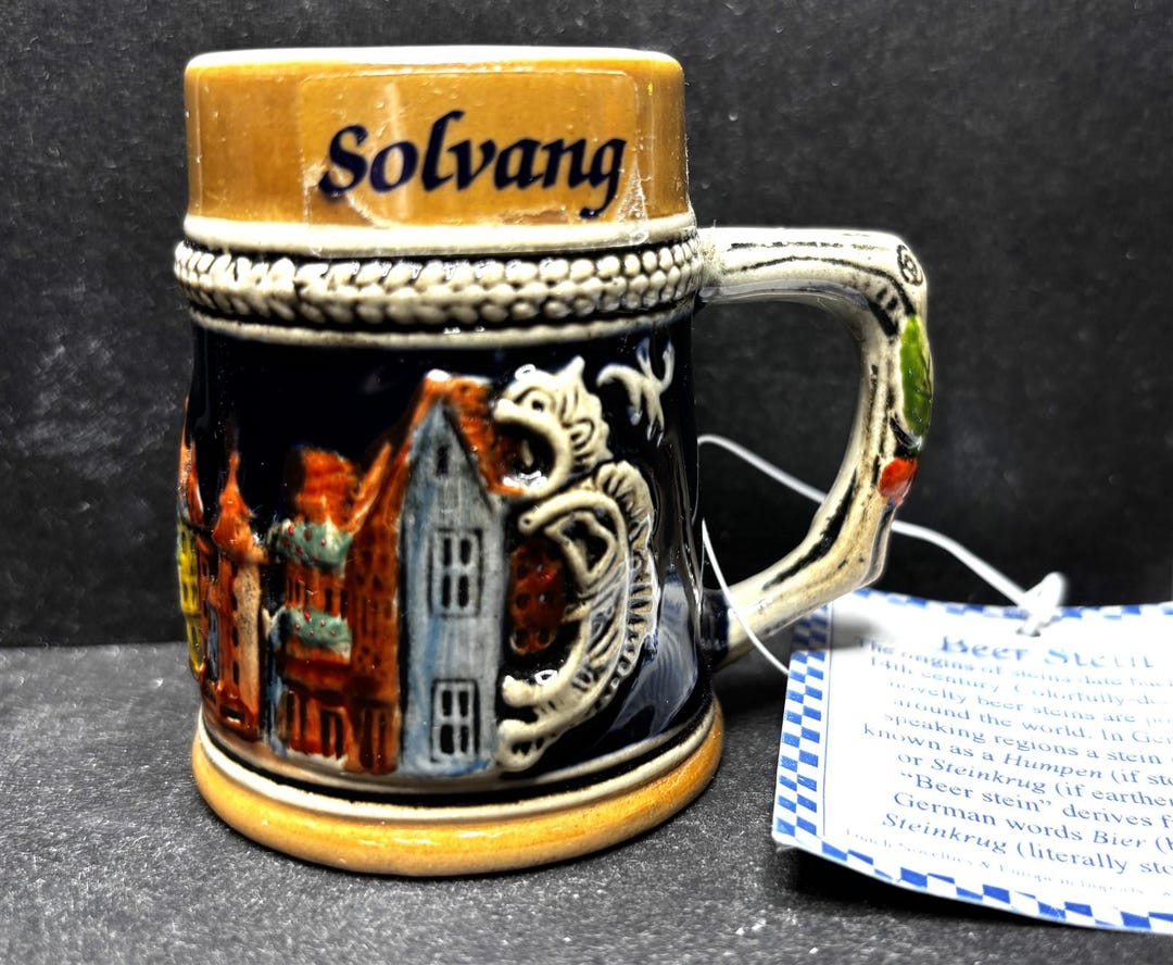 Solvang, California With the Town on the Outside on 2oz Ceramic Mini ...
