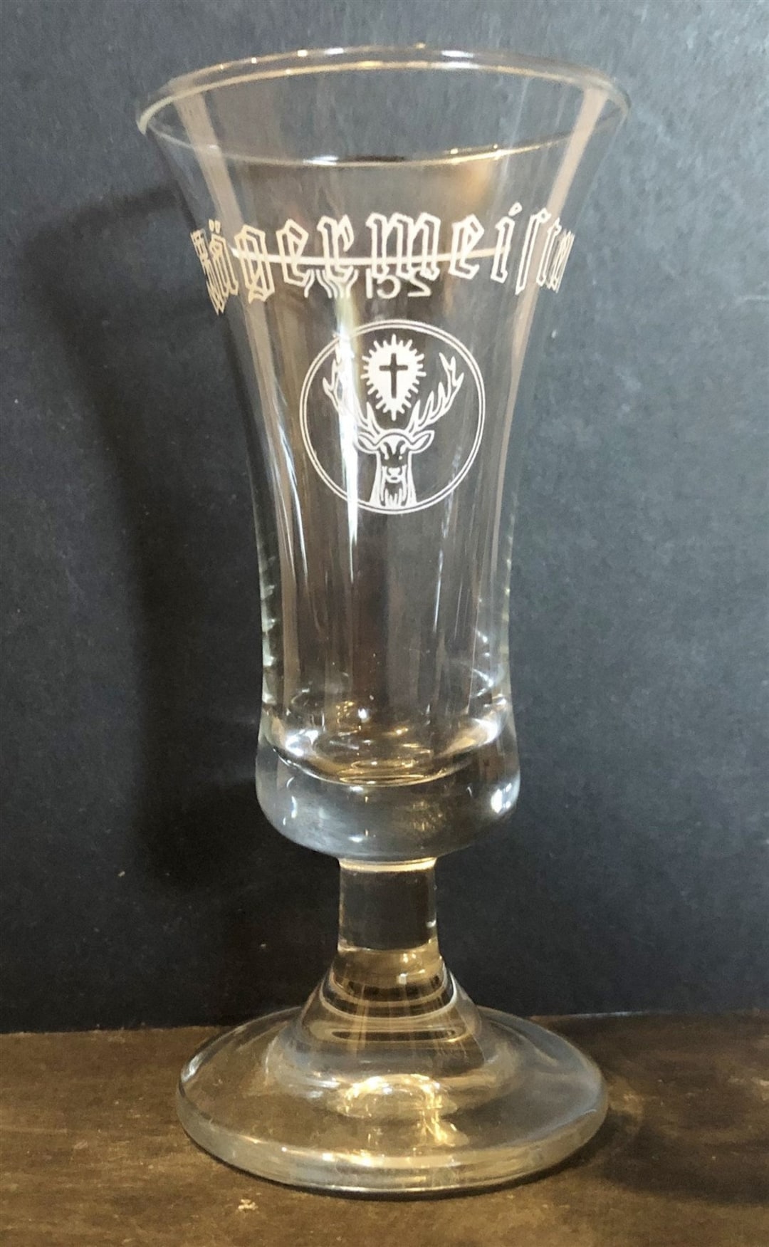 Jagermeister With Stag on 1oz Glass Pedestal Shot Glass – NEW - Etsy