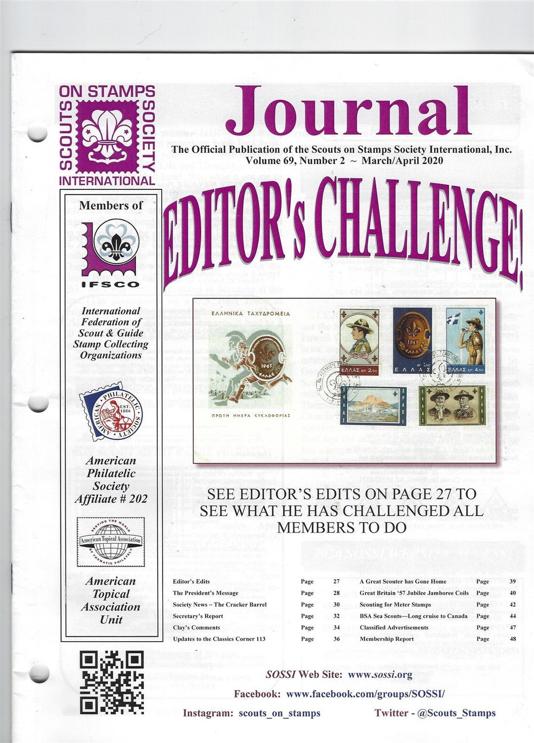 SOSSI Journal SCOUTS 2020 by Scouts on Stamps Society International - Etsy