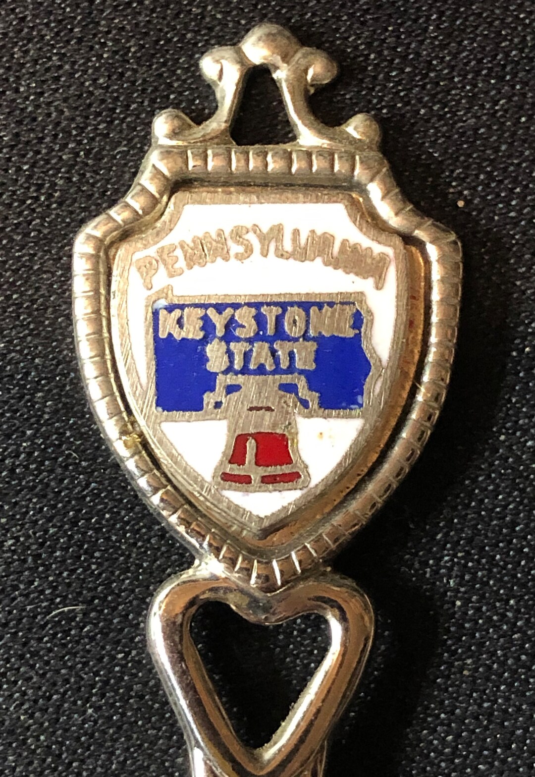 Pennsylvania Keystone State With Bell Charm top Map With - Etsy