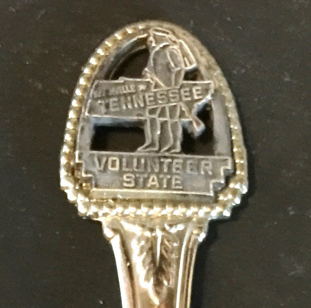 Tennessee ~ Volunteer State With Volunteer & Map (top) on Souvenir ...