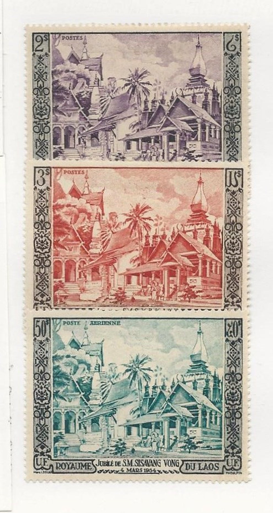 Collector Stamps ~ Laos Scott # 25-26,C13 MINT Complete - Etsy