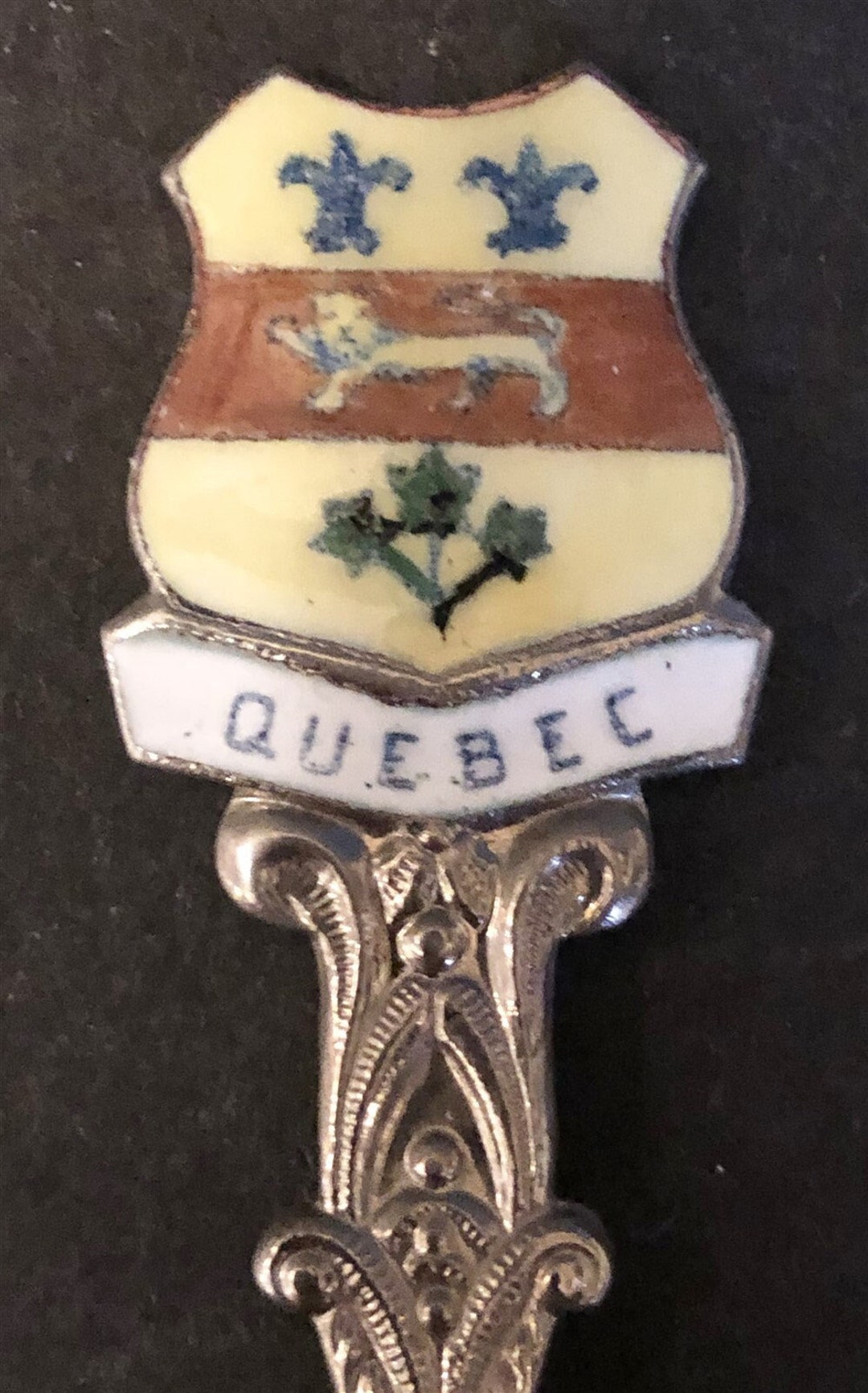 Quebec With Crest (top) Montreal, Canada (bowl) on Souvenir Spoon - Pre ...