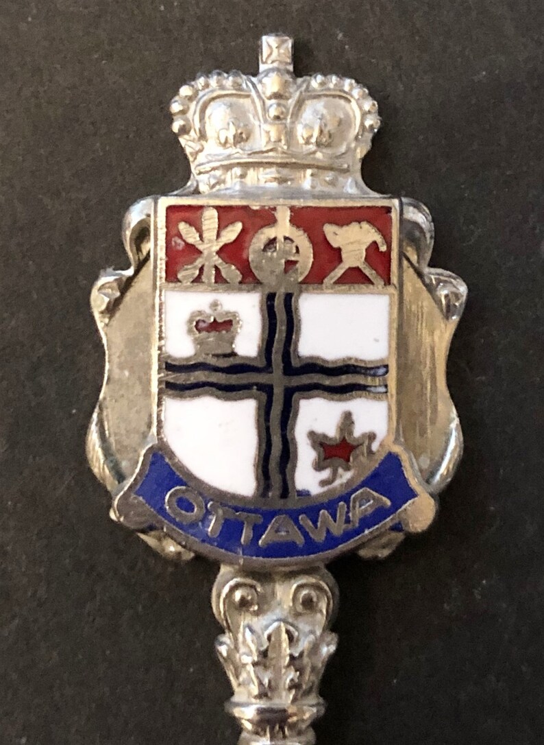 Ottawa, ON, Canada With Crest on Nickel Silver Souvenir Spoon Pre-owned ...