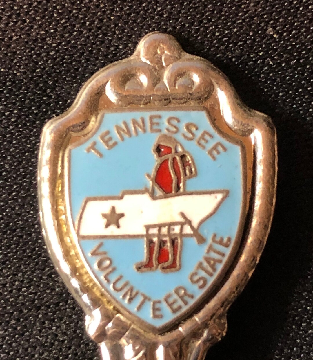 Tennessee Volunteer State With Map and Volunteer (top) on Souvenir ...