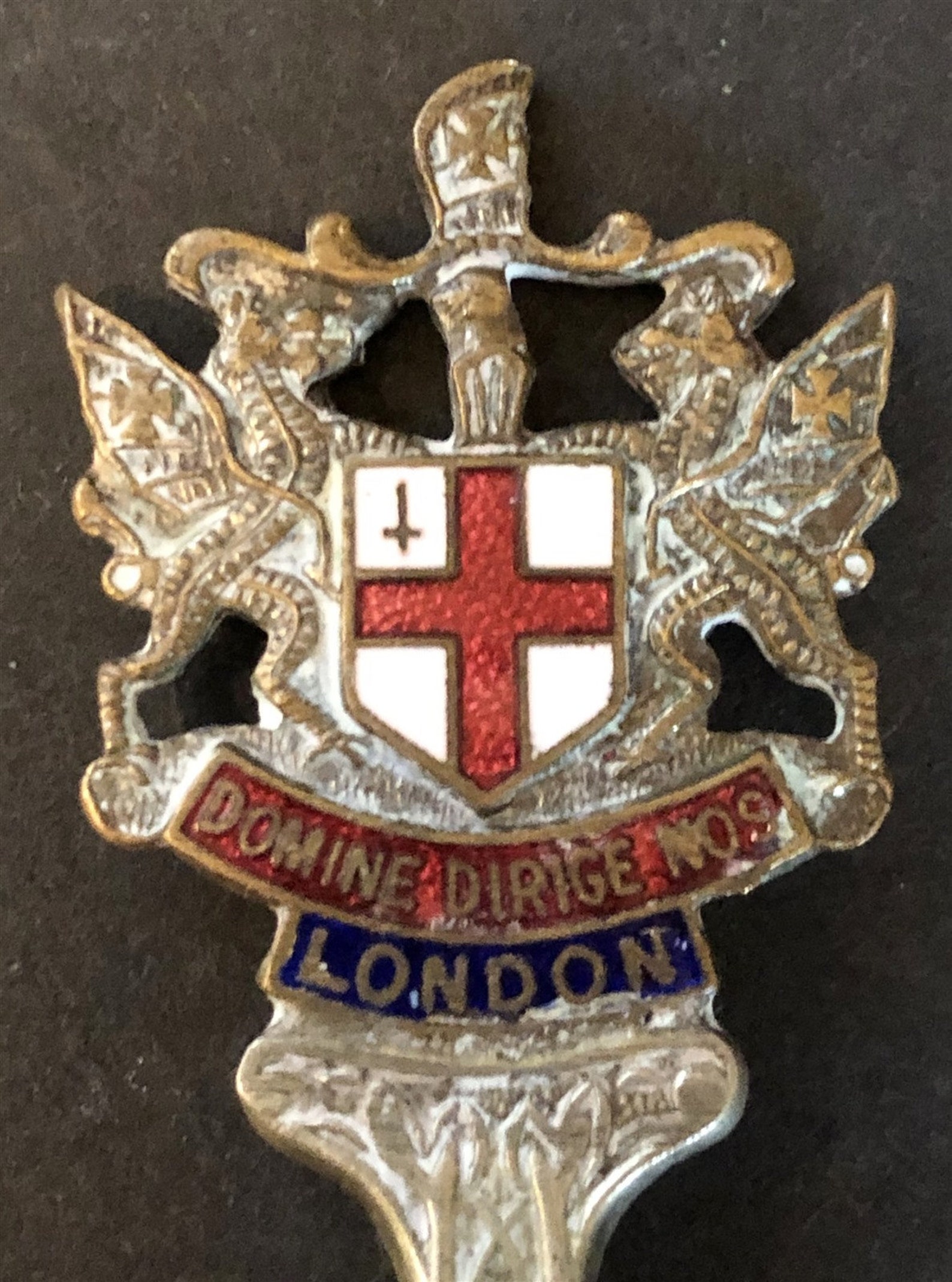 London England Domine Dirige Nos and Crest top on Silver | Etsy