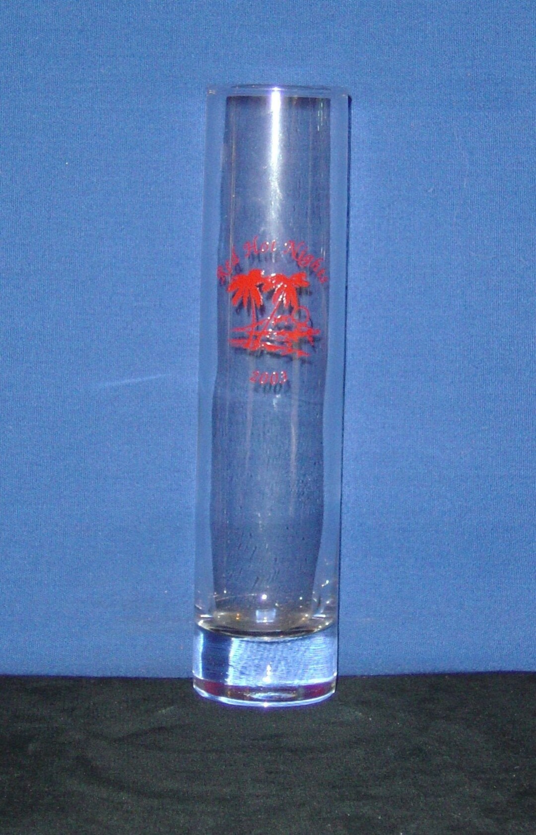 Red Hot Nights 2003 With Two Palm Trees on 6oz Glass Shooter - Pre ...