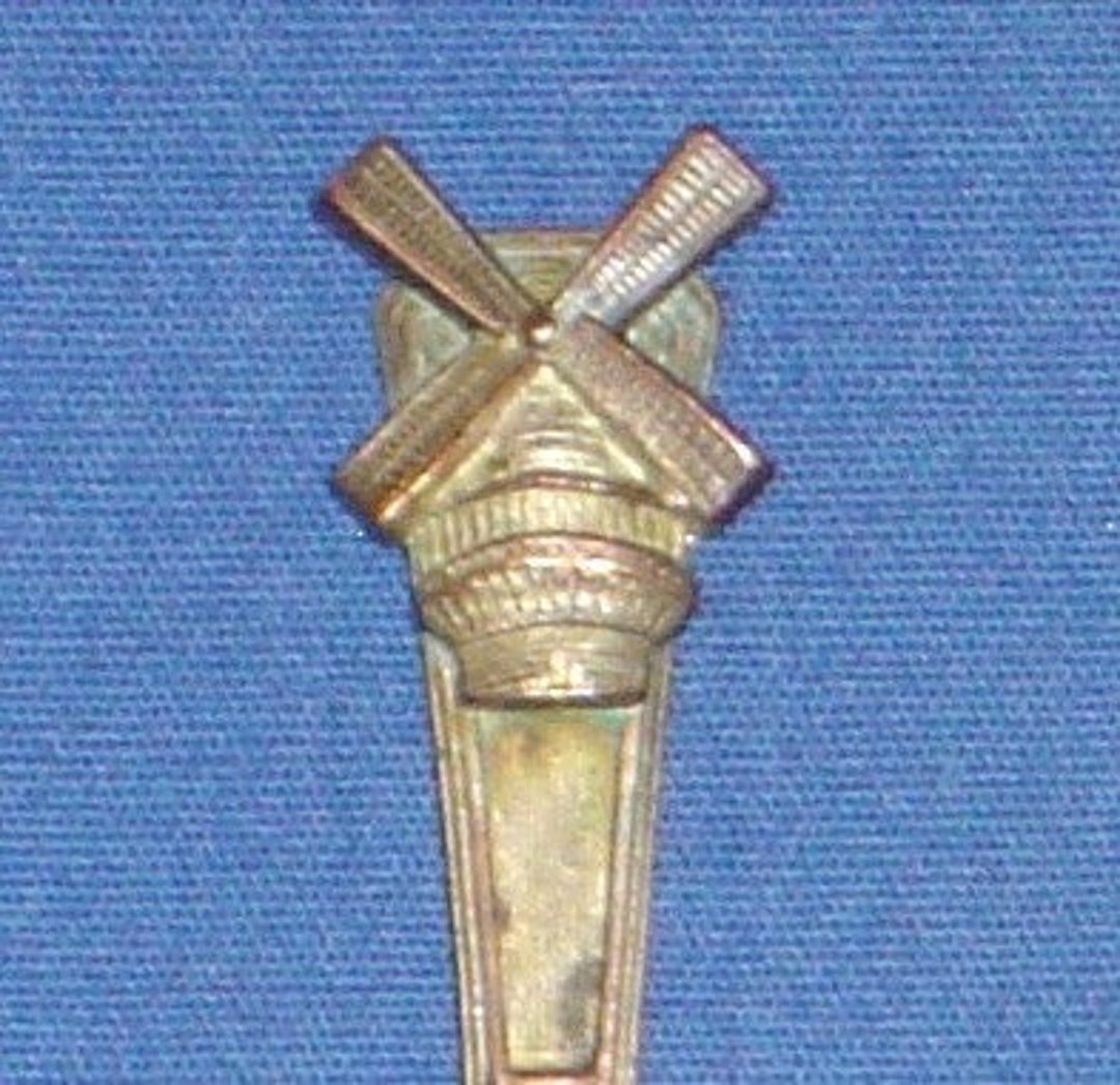 Copper Windmill (top) on Antique Copper Souvenir Spoon - Pre-owned - Etsy