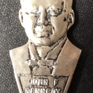 John F Kennedy With Bust (top) on Silver Plated Souvenir Spoon - Pre ...