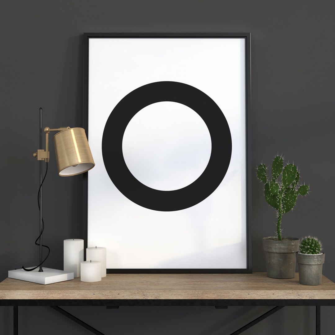 O Letter Print, Initial Wall Art, Scandinavian Art, Scandinavian Poster ...