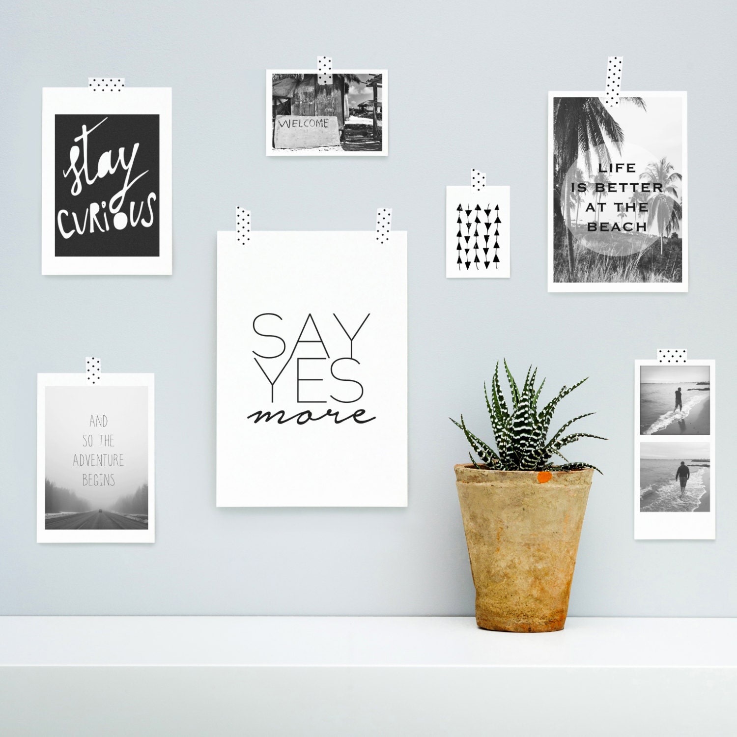 Inspirational Poster "say Yes More" Typography Art, Motivational Print ...