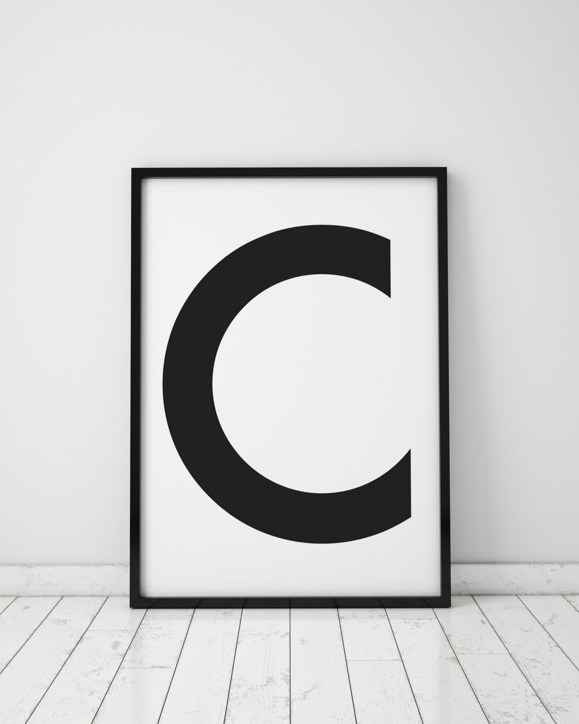 C Letter Print, Initial Wall Art, Scandinavian Art, Scandinavian Poster ...
