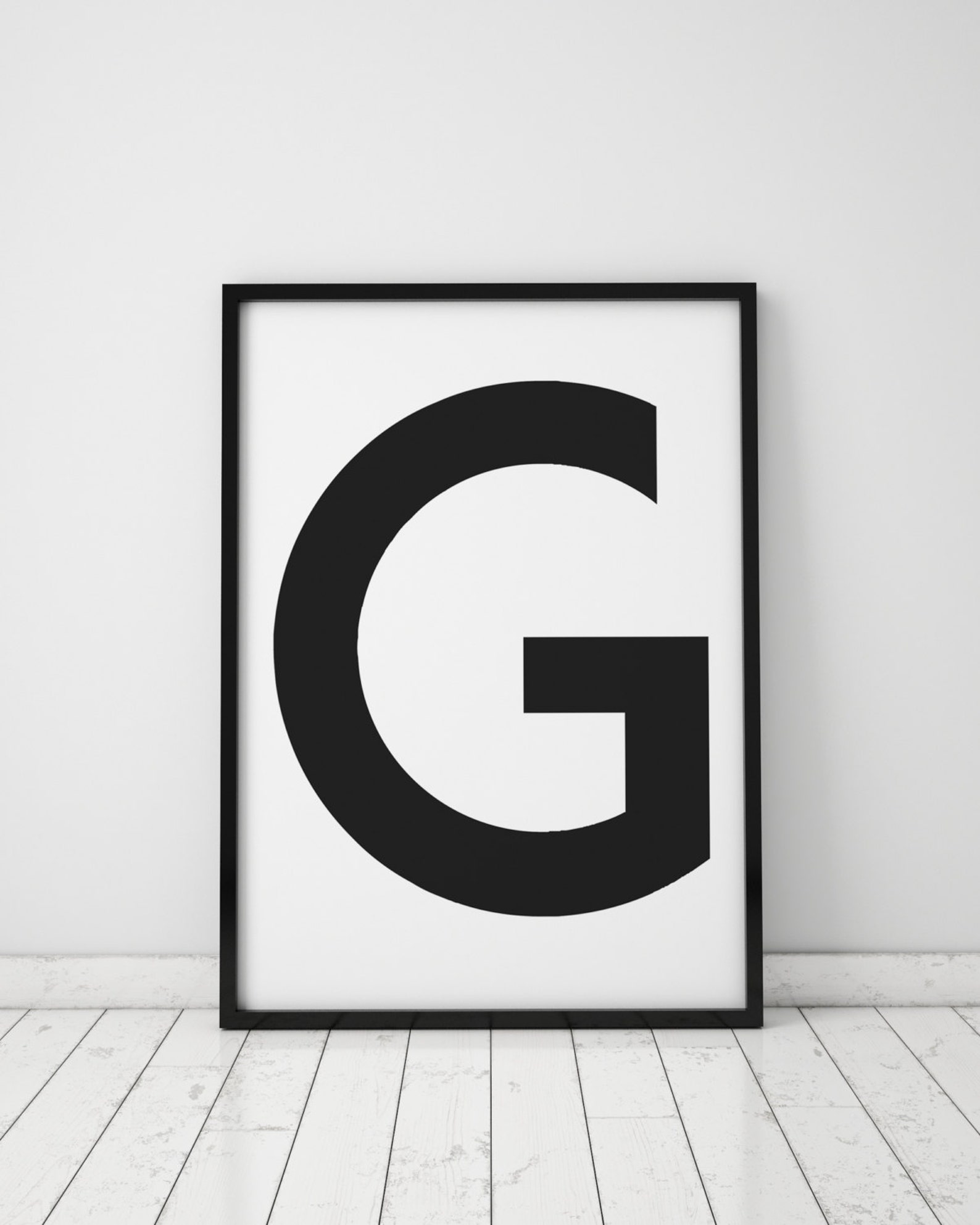 G Letter Print, Initial Wall Art, Scandinavian Art, Scandinavian Poster ...