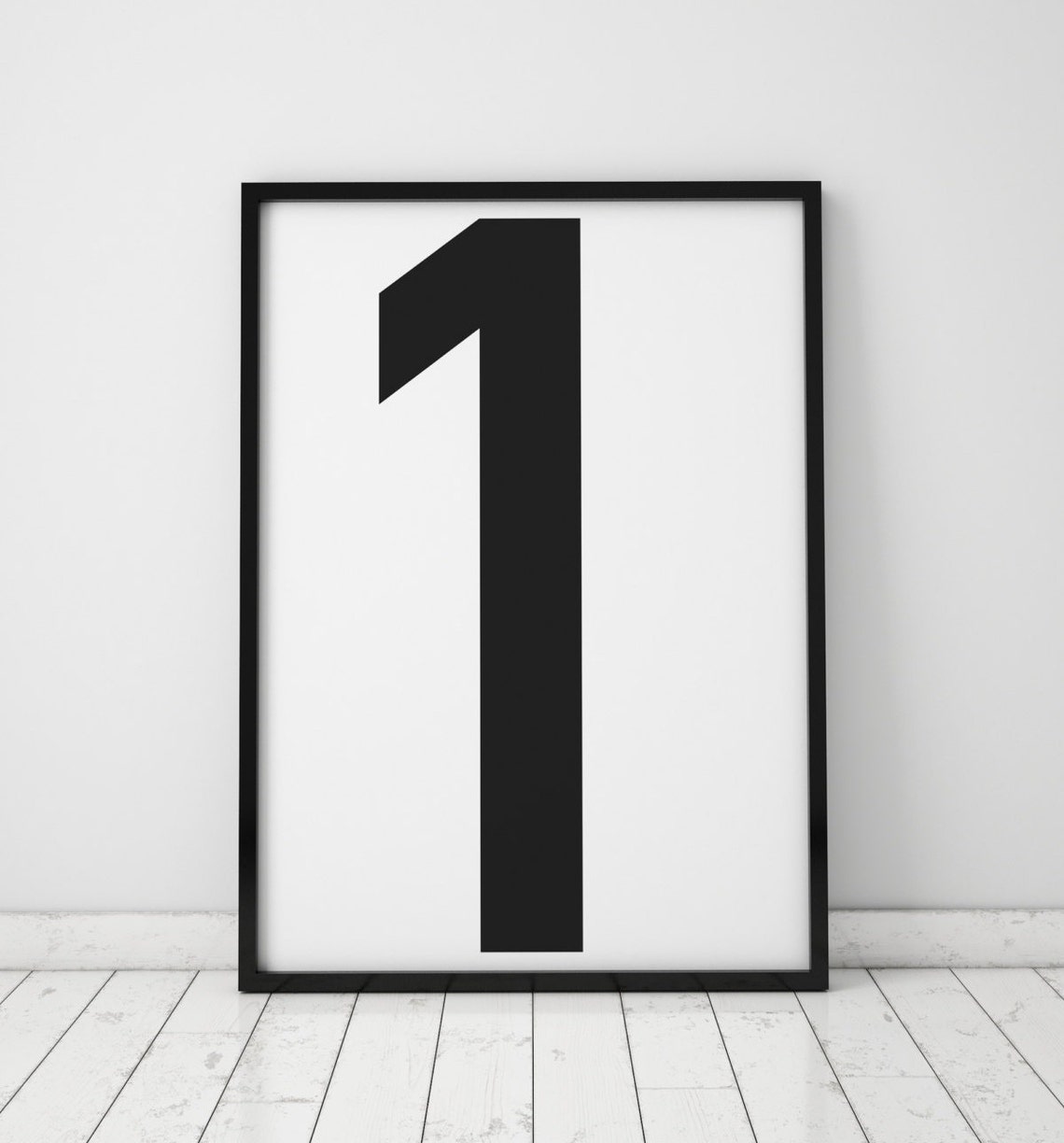 Number 1 Print, Number Wall Art, Scandinavian Art, Scandinavian Poster ...