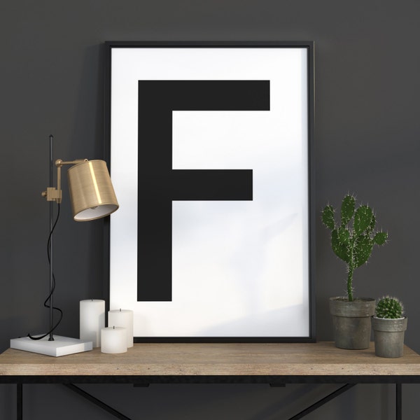 F Letter Print - Etsy
