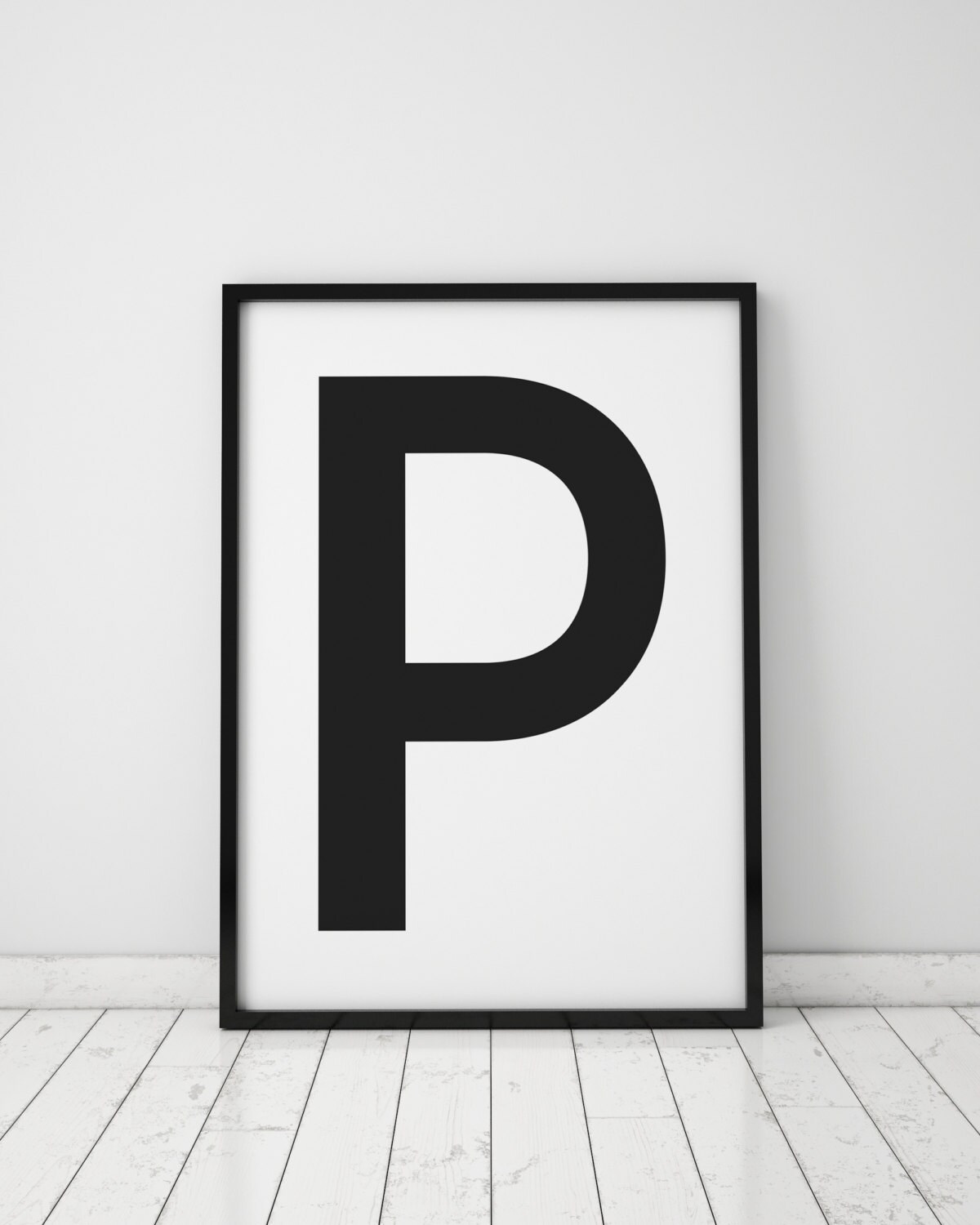 P Letter Print, Initial Wall Art, Scandinavian Art, Scandinavian Poster ...