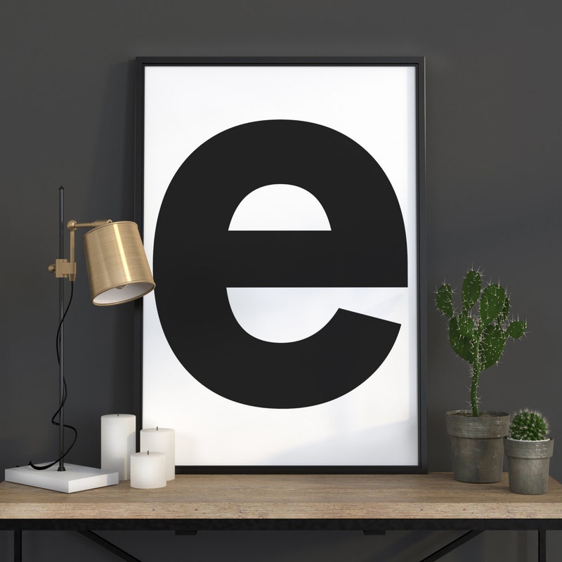 Letter E Wall Art - Etsy