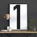 Number 1 Print, Number Wall Art, Scandinavian Art, Scandinavian Poster ...