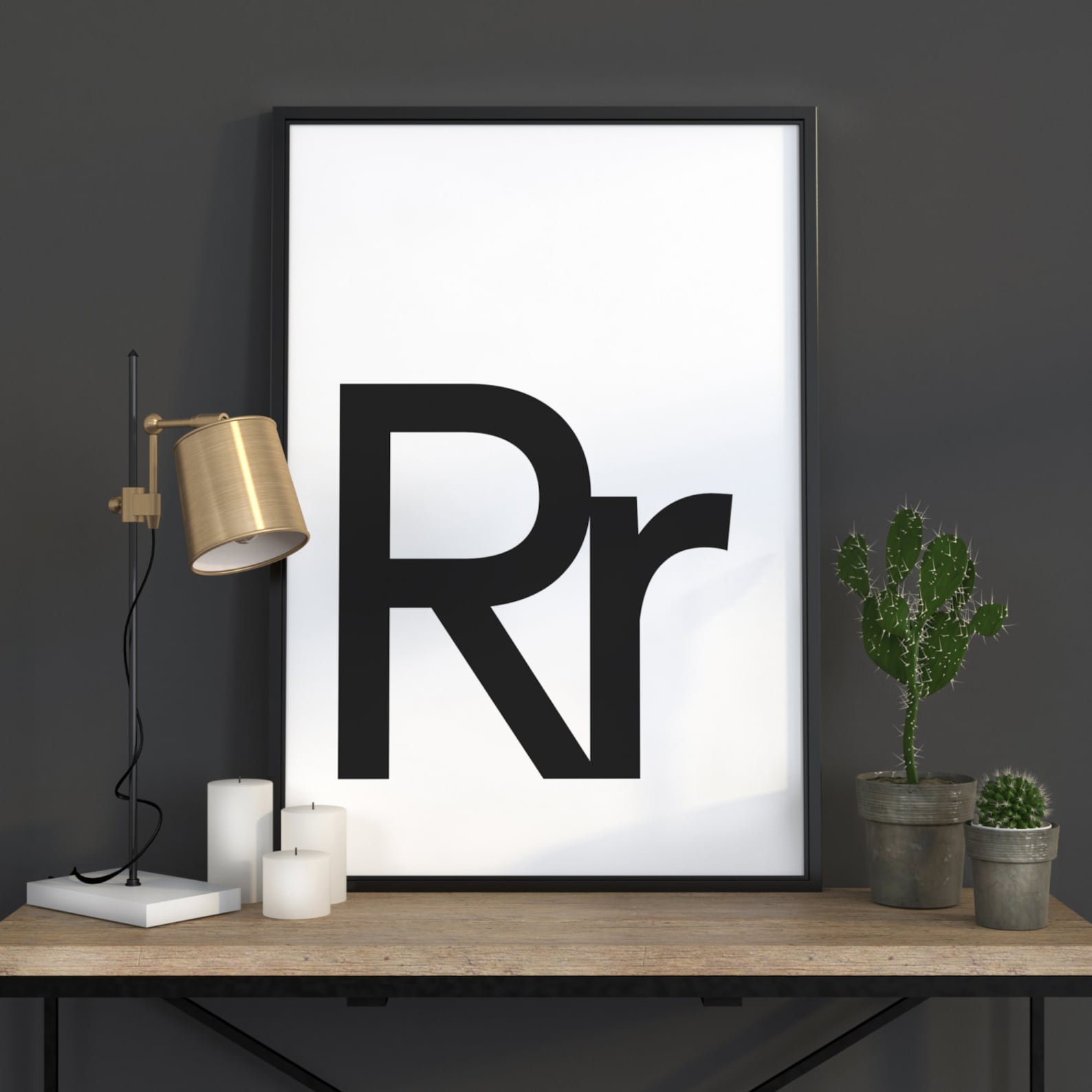 Rr Letter Print, Initial Wall Art, Scandinavian Art, Scandinavian ...