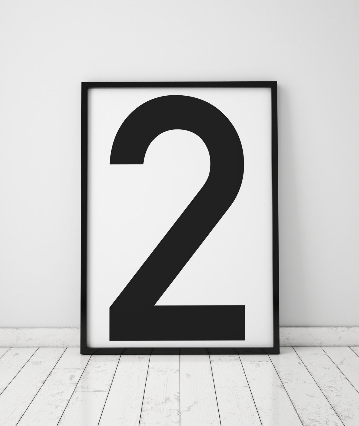 Number 2 Print, Wall Art, Scandinavian Art, Scandinavian Poster, Number ...