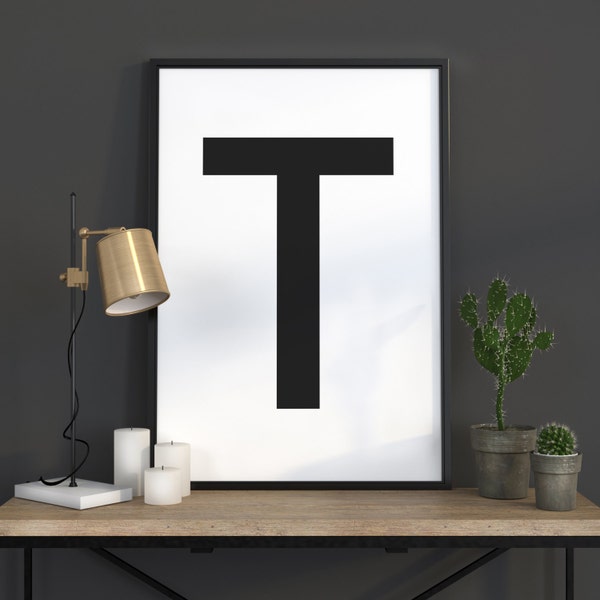 Letter Poster T - Etsy