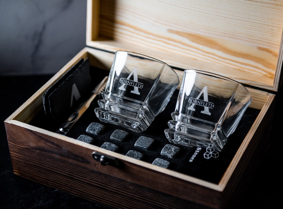 Custom Wedding Gift, Personalized Whiskey Box Gift Set for Him ...