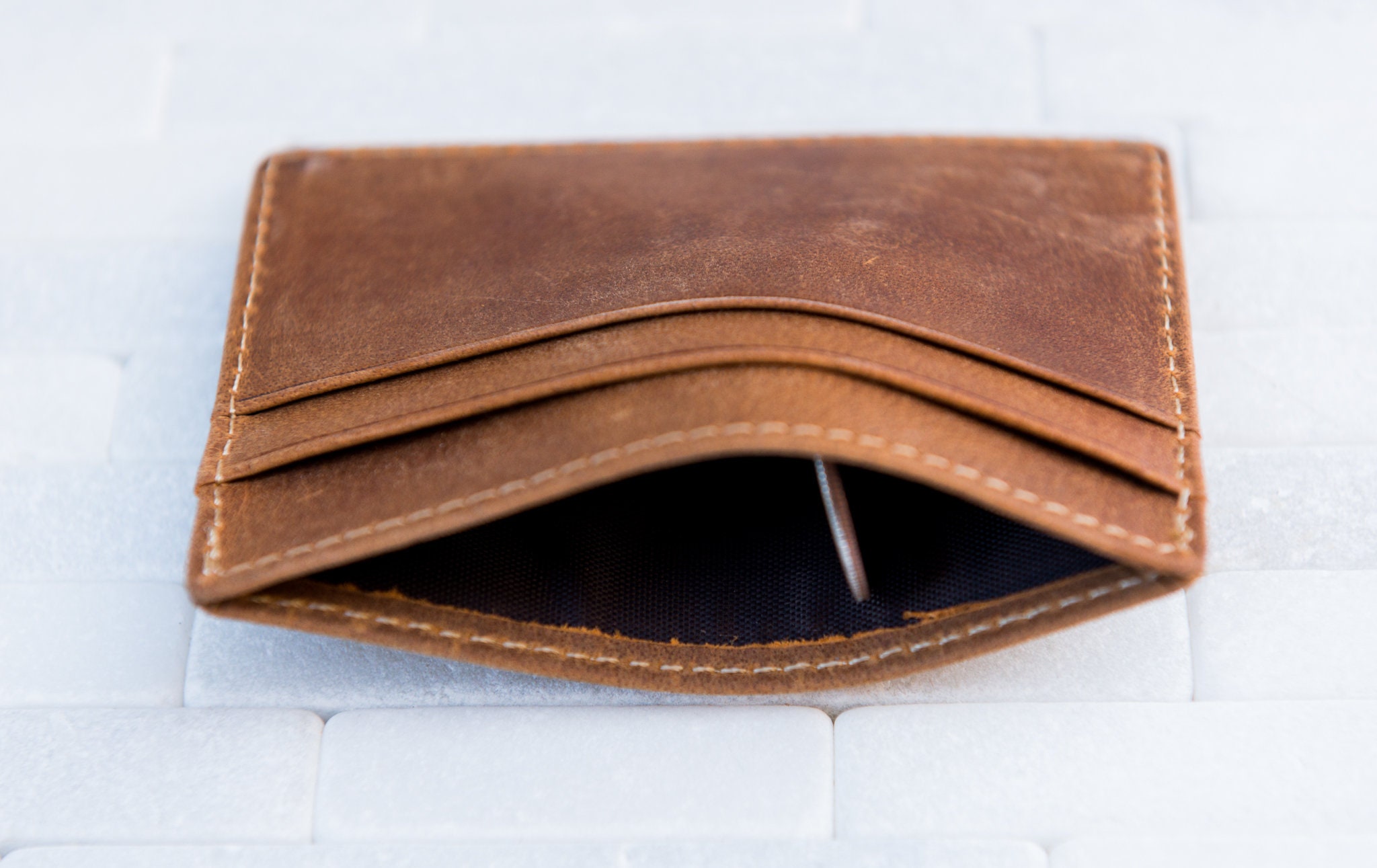 Personalized Ultra Slim Minimalist Leather Wallet the Boca | Etsy