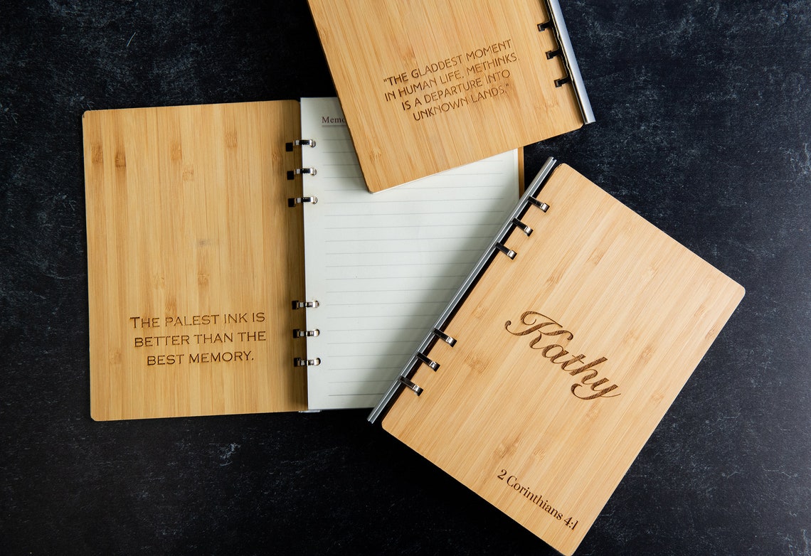 Personalized Wood Notebook - Etsy