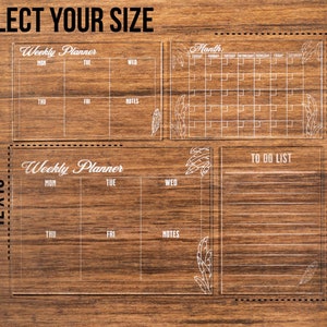 Engraved Laser Cut Acrylic Calendars and To-do Lists - Etsy
