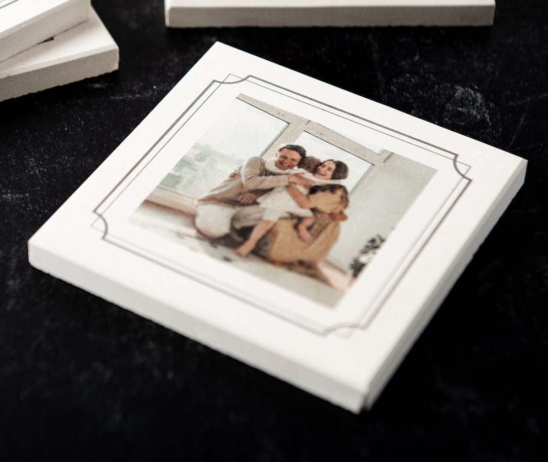 Personalized Wedding Gift - Custom White Limestone Photo Coasters - Etsy