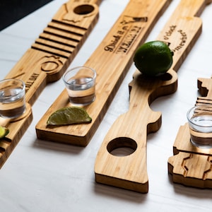 Personalized Wood Shot Plank, Ski Board for Shots, Two Person and ...