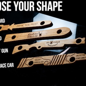 Personalized Wood Shot Plank, Ski Board for Shots, Two Person and ...