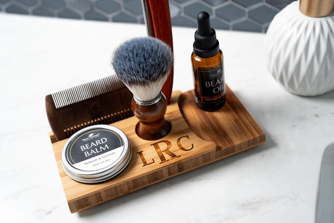 Personalized Beard Kit Caddy, Bathroom Organizer for Men, Gift for Him ...