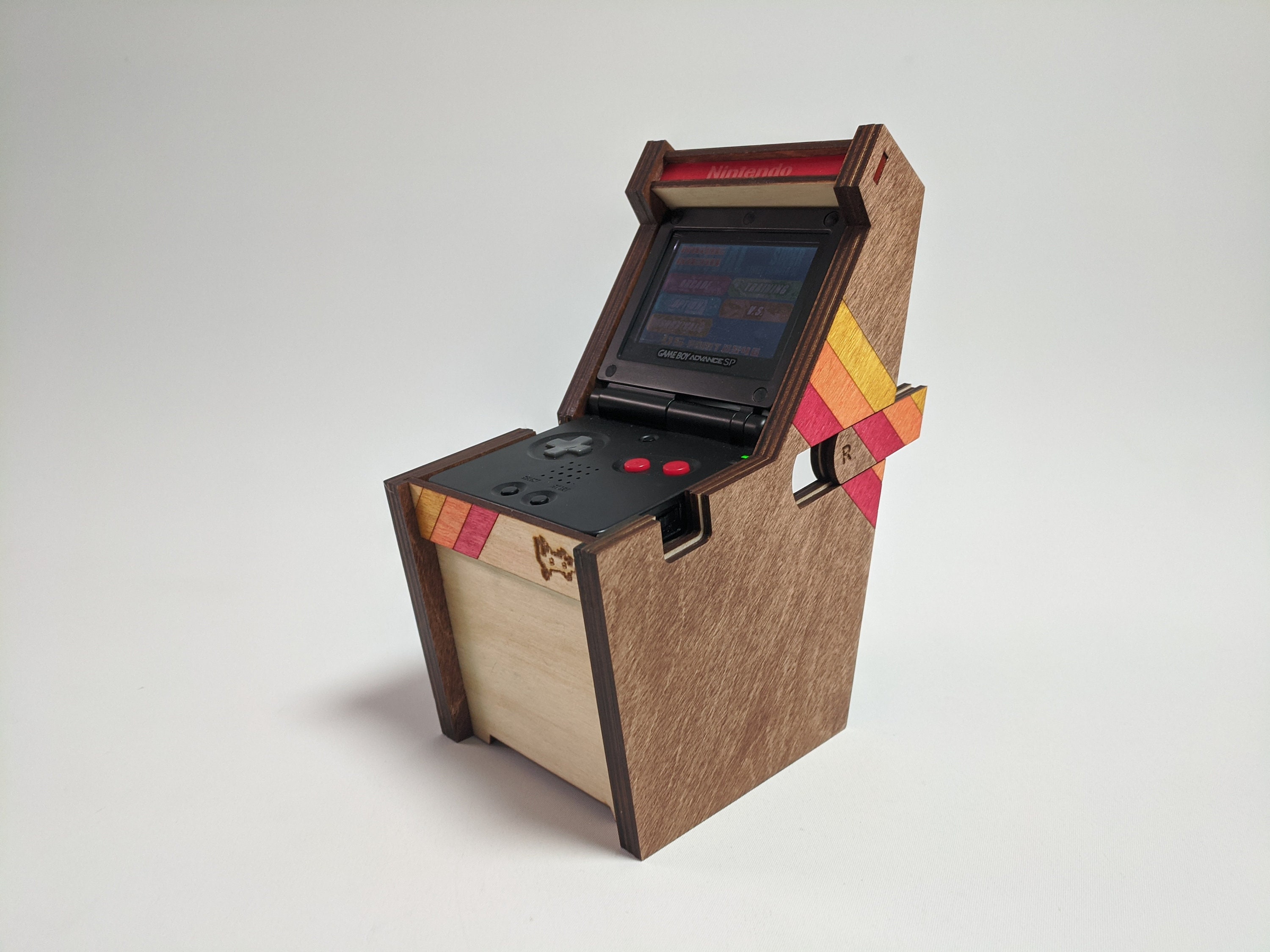 GBA-SP Mini Arcade Cabinet by Retrojoy 'dark & Stripy - Etsy UK