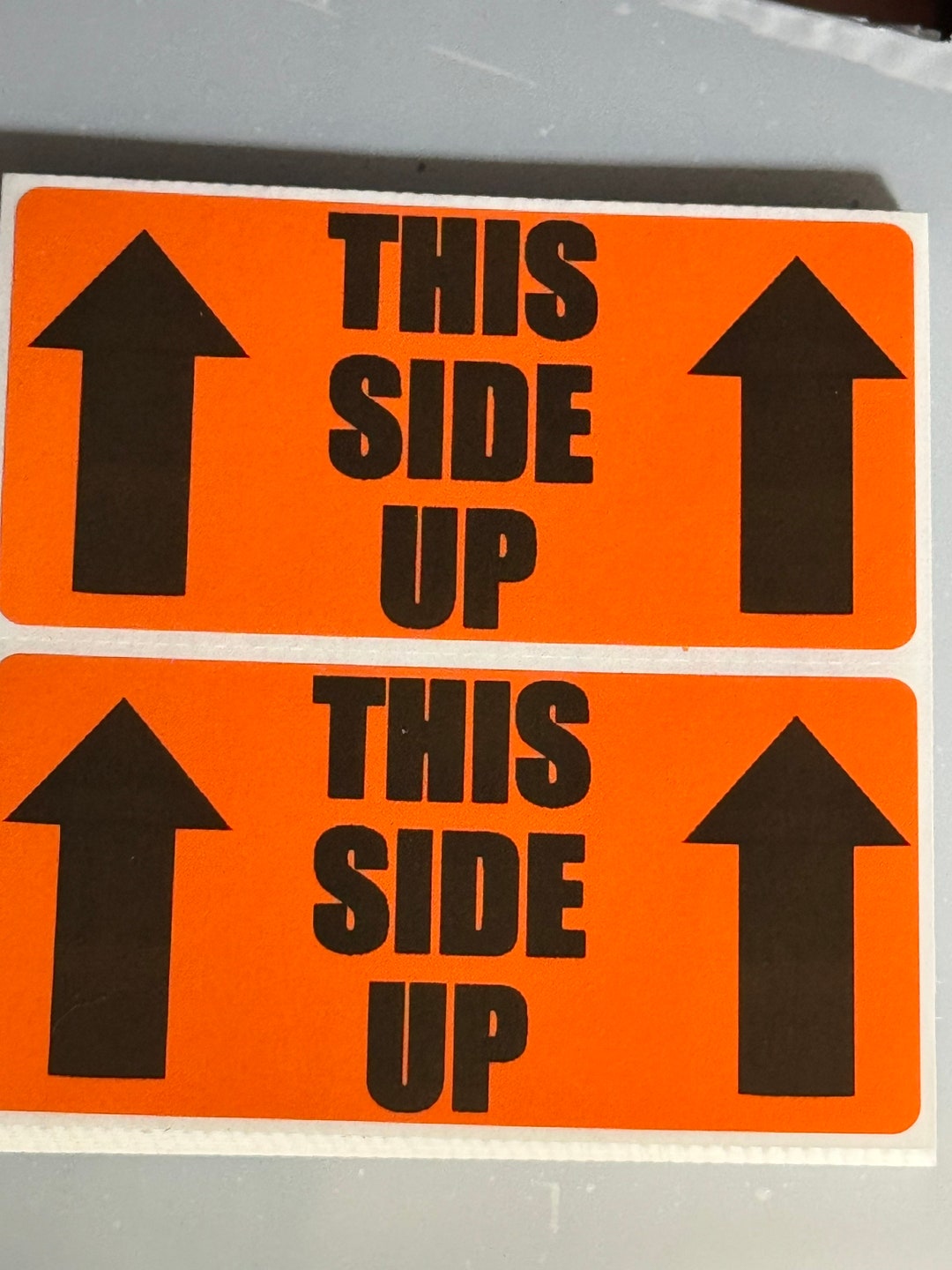 50 Orange 4x2 This Side up Label - Etsy