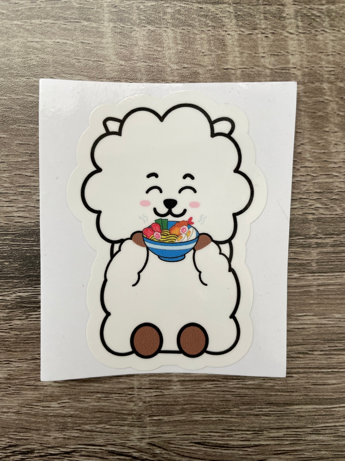 RJ Enjoying Ramen / BT21 Sticker | Etsy