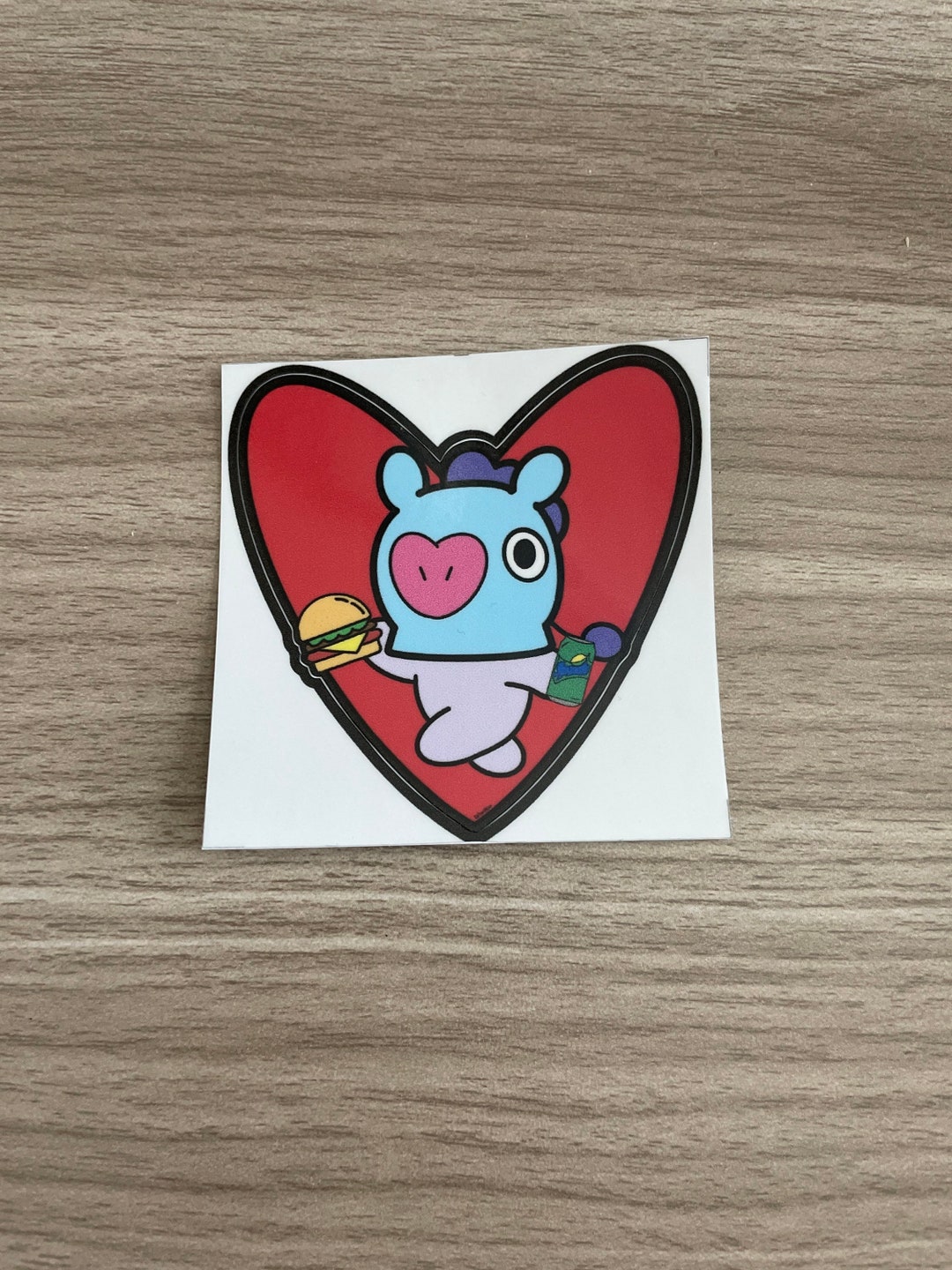Sticker Mang Love Hamburger & Sprite / BT21 - Etsy France