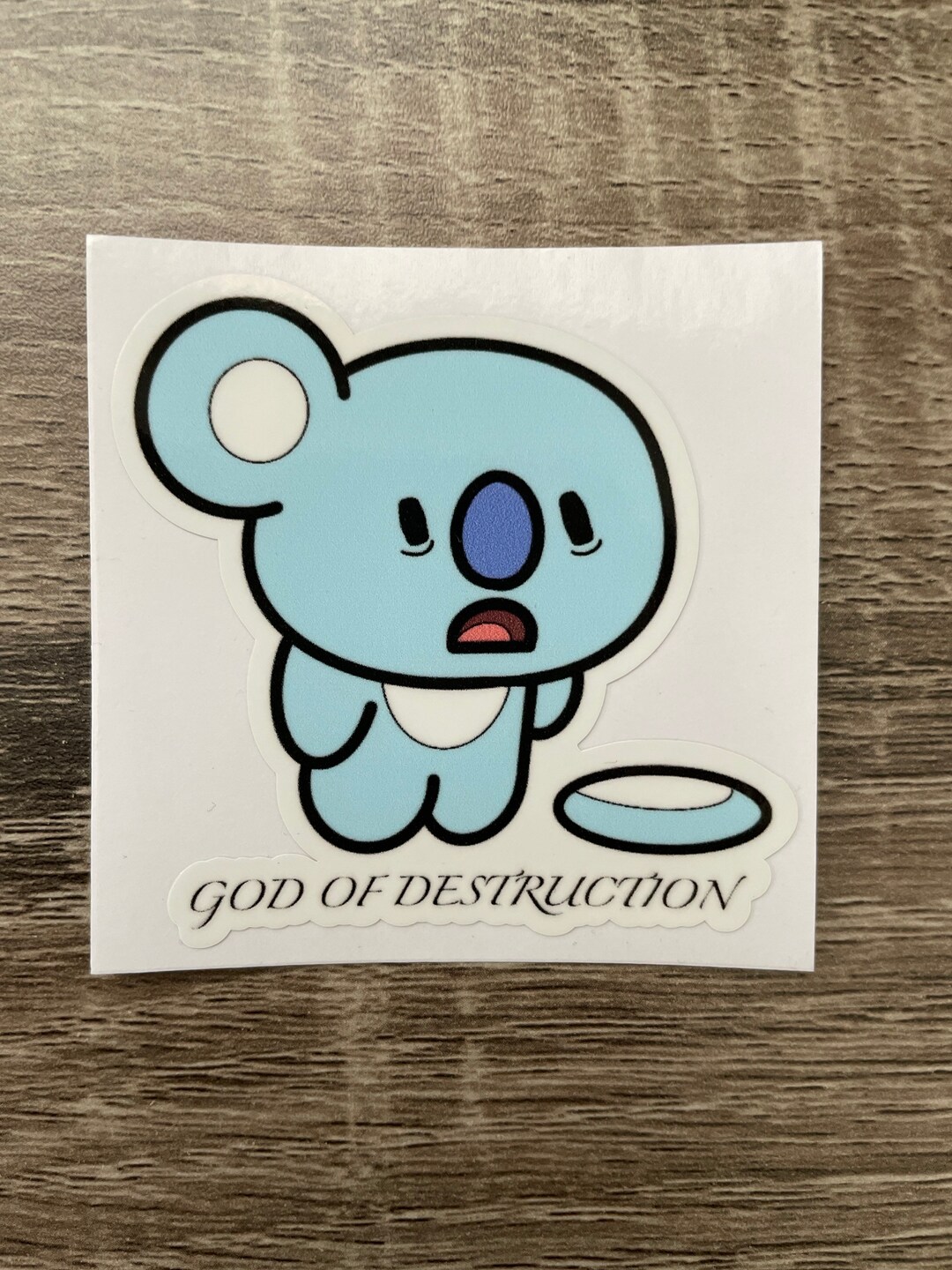 Koya God of Destruction / BT21 Sticker - Etsy