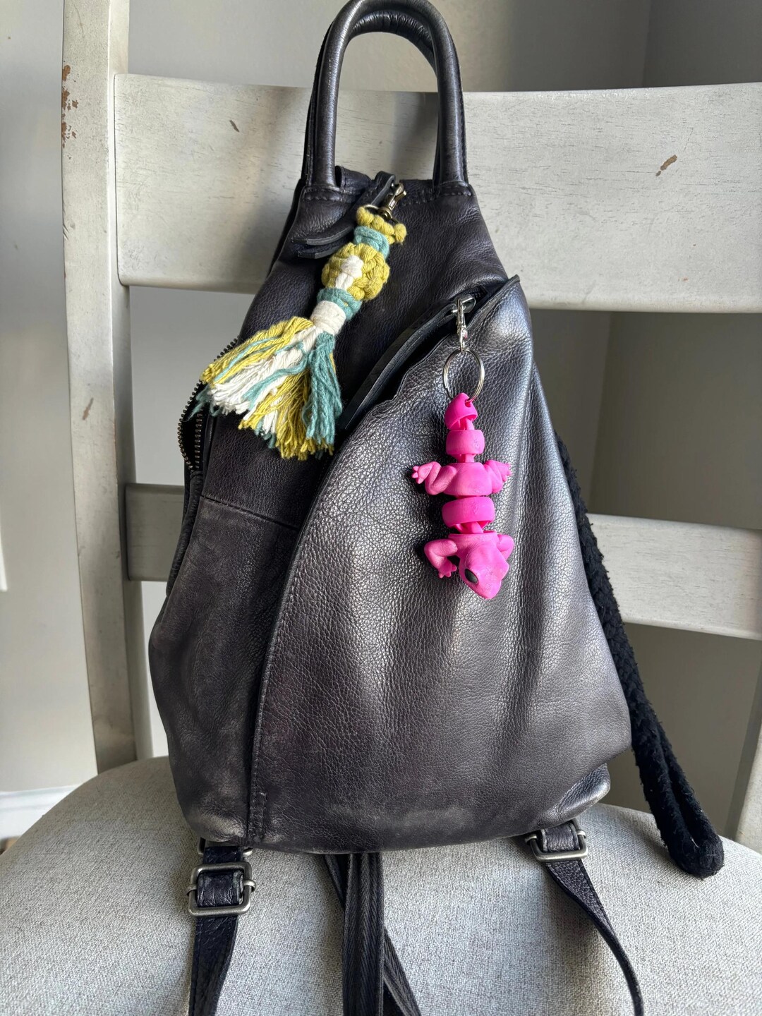 Magenta Lizard Bag Buddy Fidget Keychain - Etsy