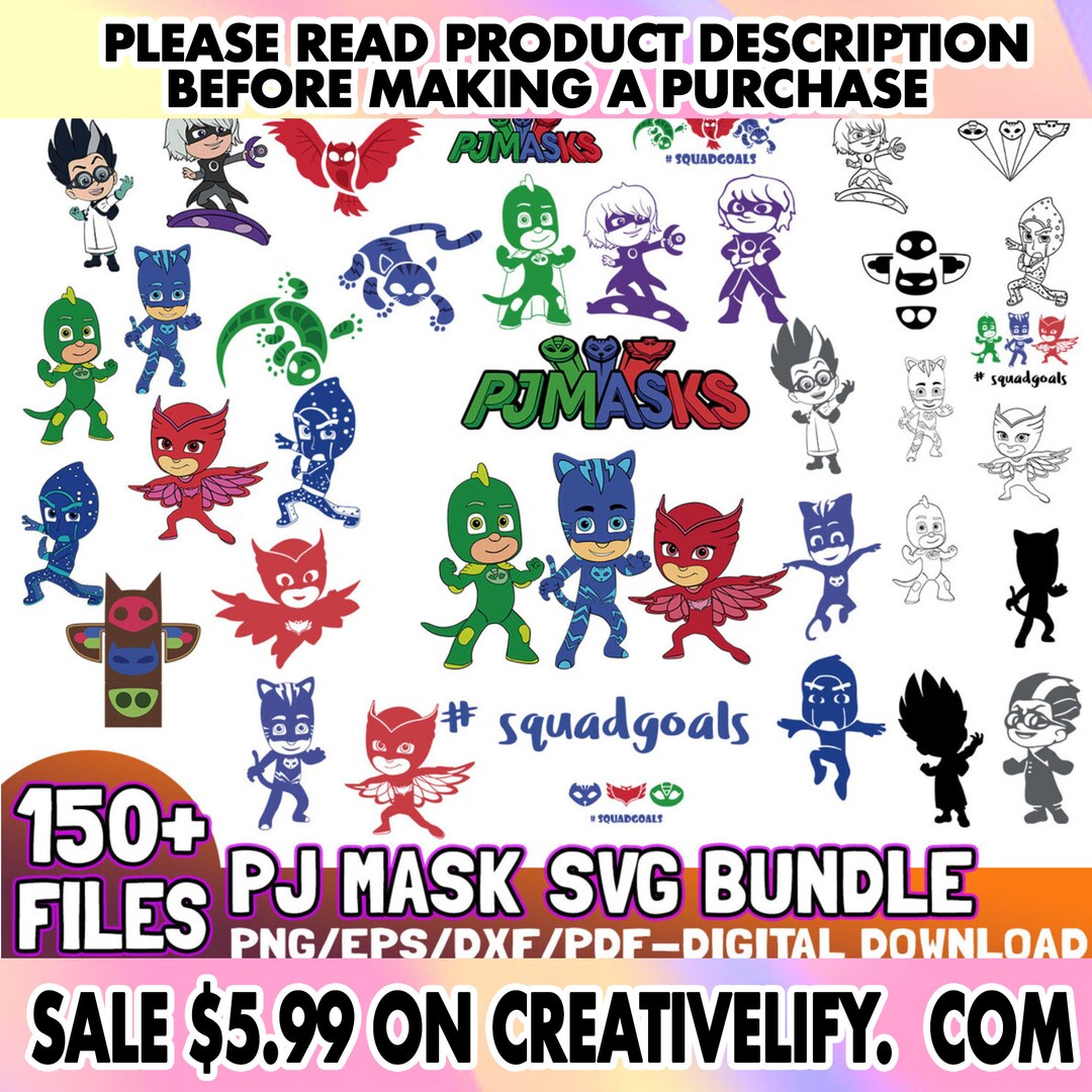 PJ Masks Svg Bundle, Cartoon Svg, PJ Masks Svg, Cartoon Svg, Files for ...