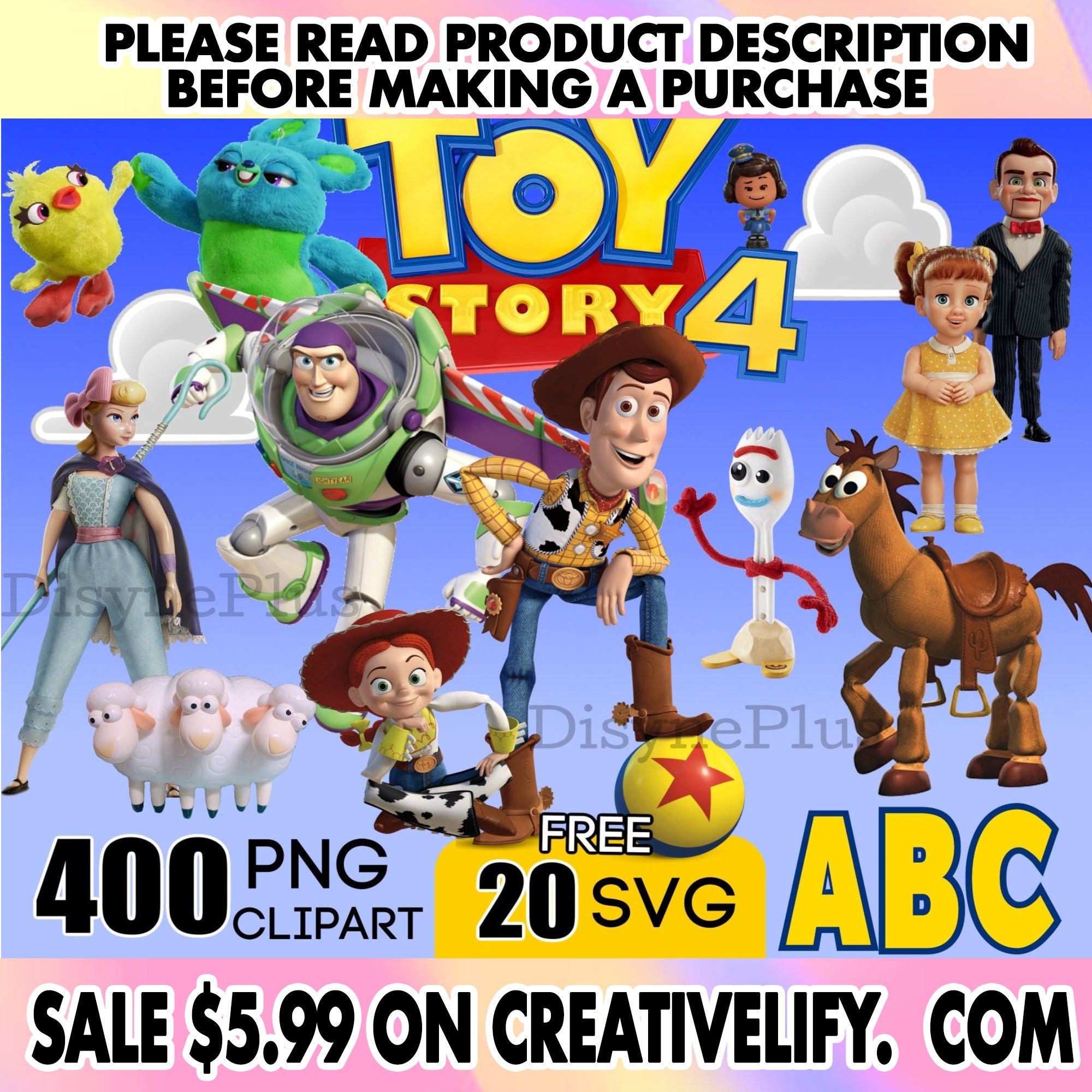Toy Story Movie Bundle PNG File, Instant Download - Etsy
