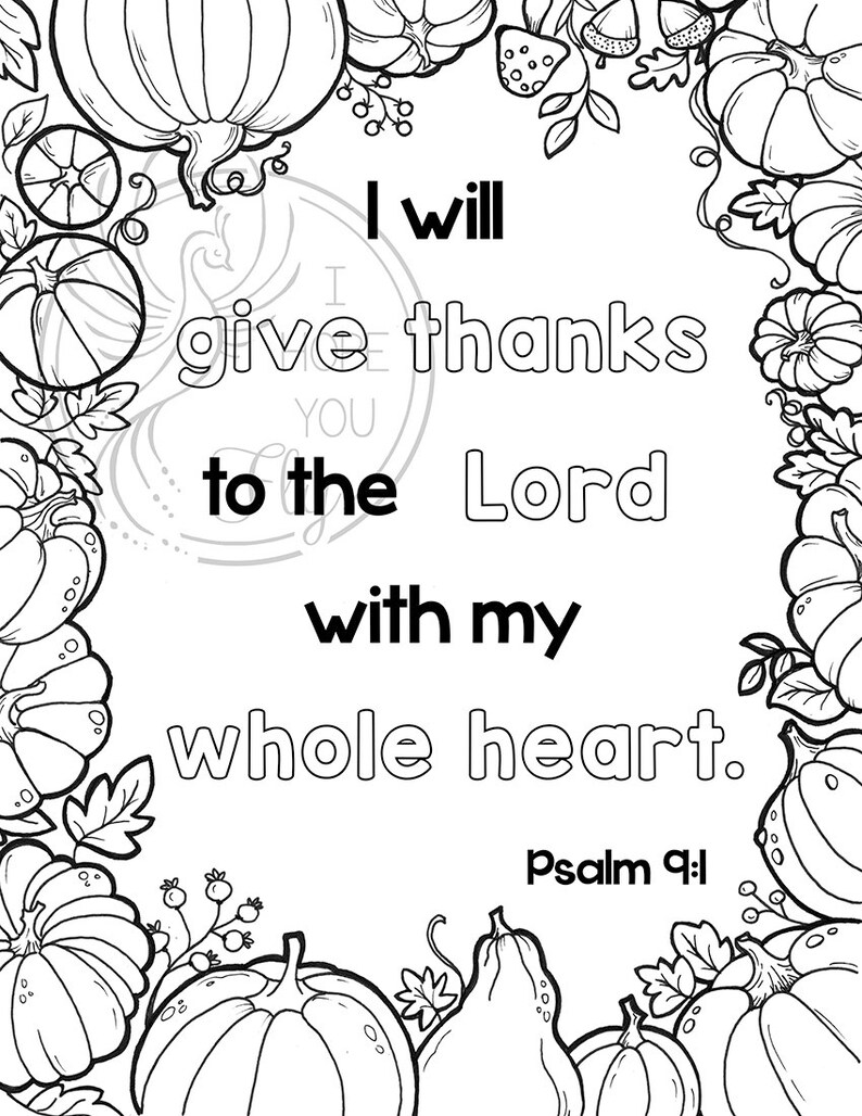 Thanksgiving Fall Coloring Page - Etsy