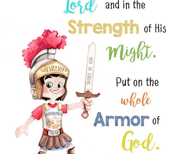 Armor of God Bible Verse Quote Poster 8x10 Digital Download - Etsy