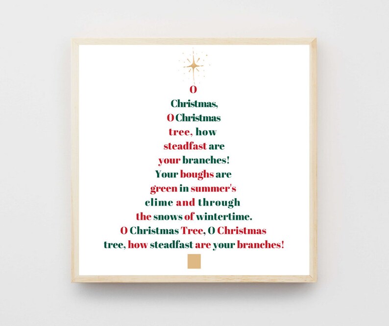 Set of 4 Christmas Digital Prints, Christmas Printable Wall Art ...