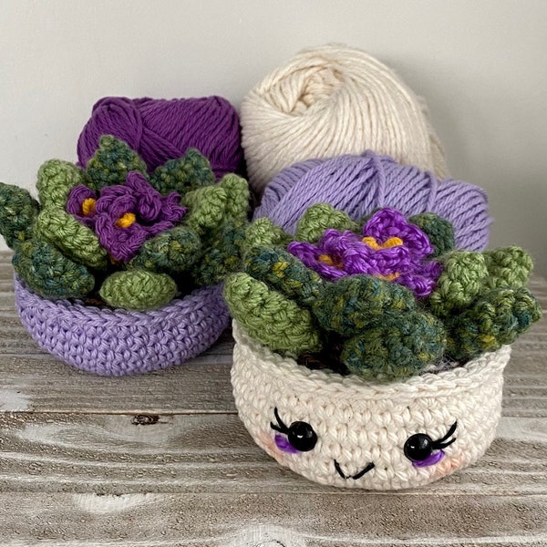 African Violet Crochet Pattern - Etsy