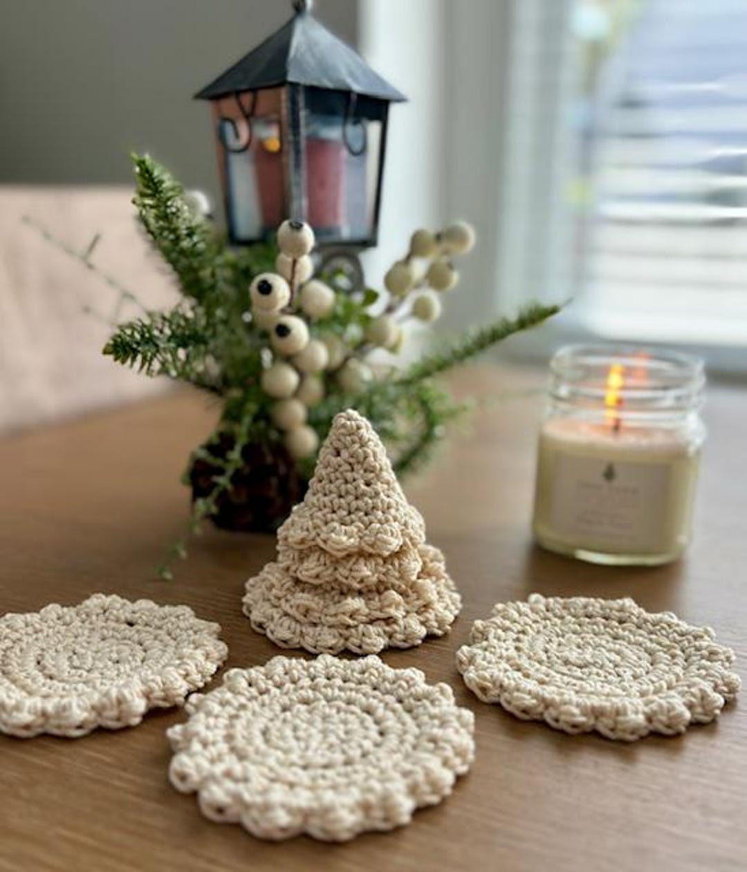 Christmas Tree Coasters Crochet Pattern - Etsy
