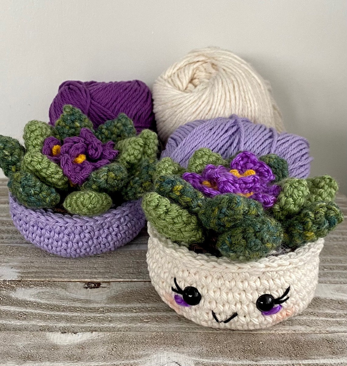 African Violet Crochet Pattern - Etsy